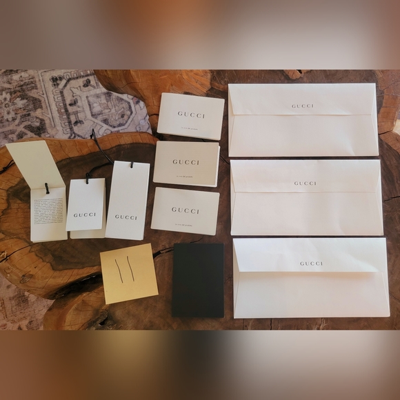 Gucci | Other | Gucci Misc Envelopes Tags Receipt Holder | Poshmark
